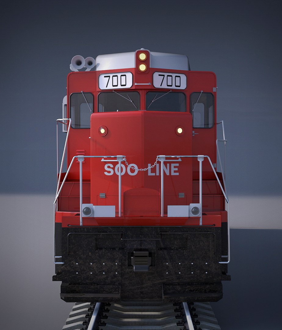3D Locomotive Soo Line Gp - TurboSquid 1188168