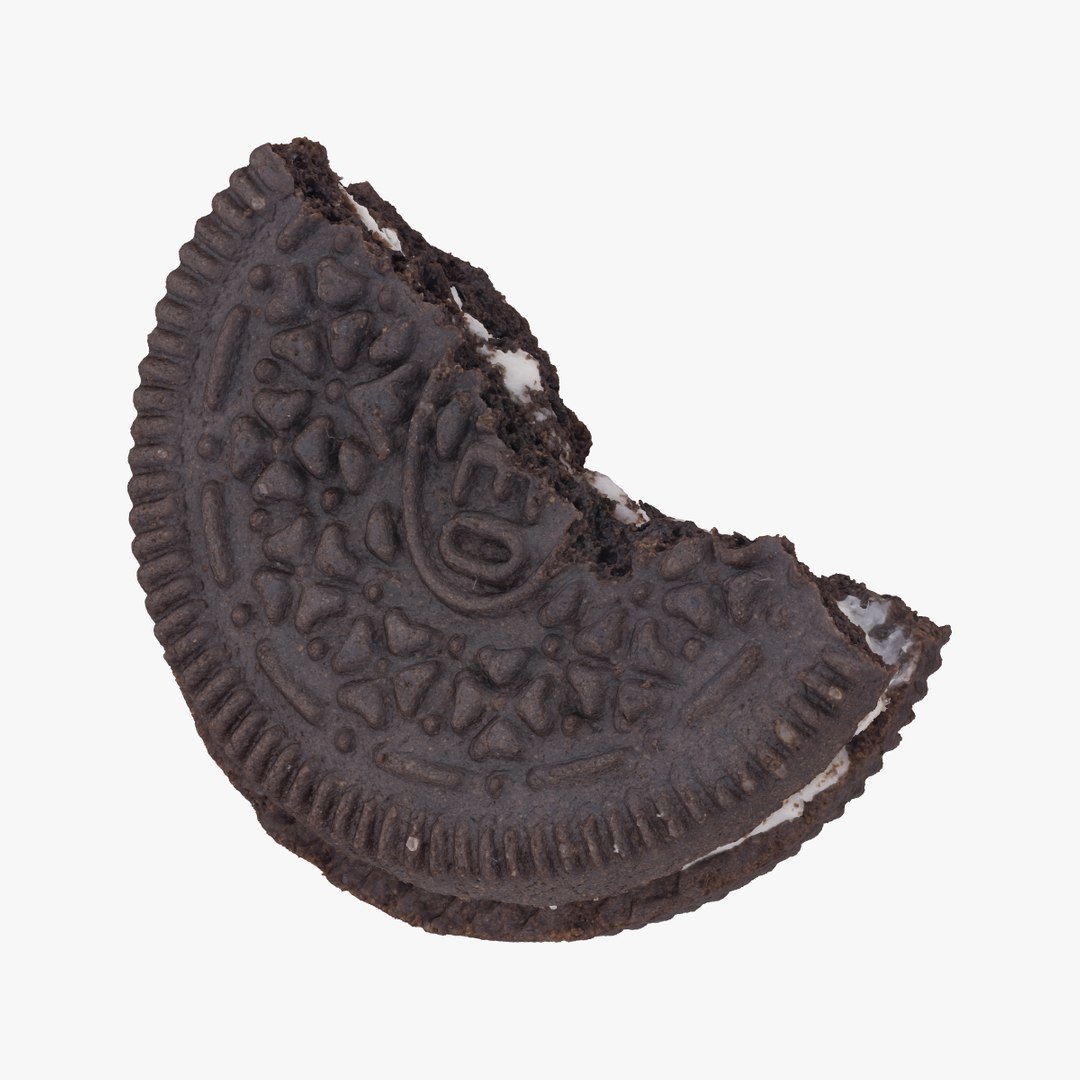 Oreo cookie 01 bitten 3D model - TurboSquid 1542302