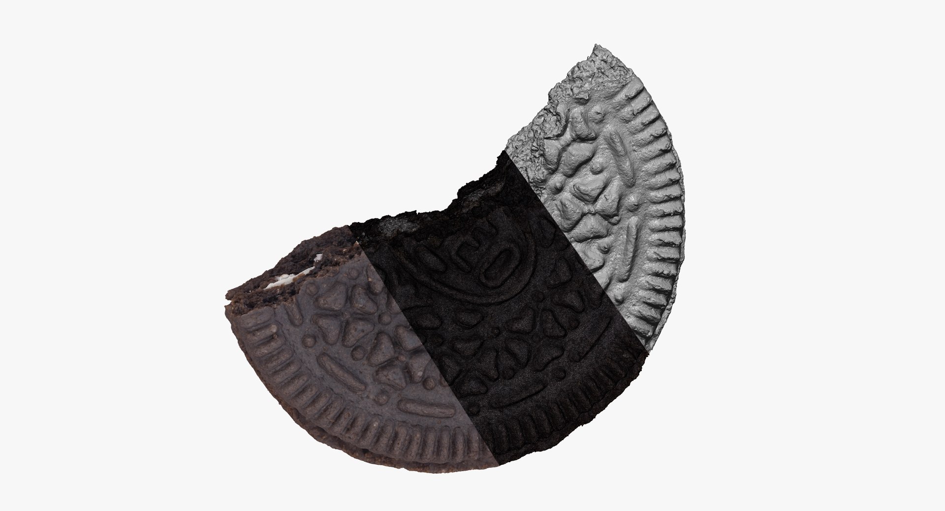 Oreo Cookie 01 Bitten 3D Model - TurboSquid 1542302