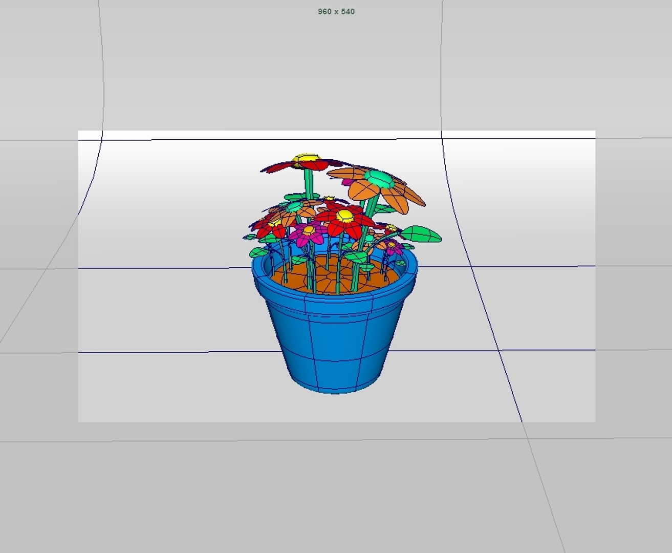 3D Cartoon Flower Pot - TurboSquid 1396302