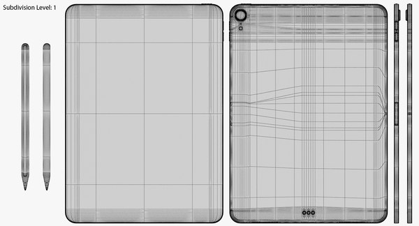 Realistic apple ipad pro 3D model - TurboSquid 1347562