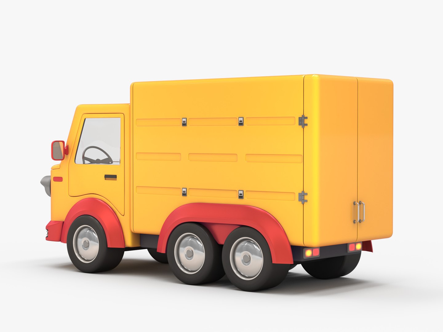 Modelled Cartoon Lorry Model - TurboSquid 1517347