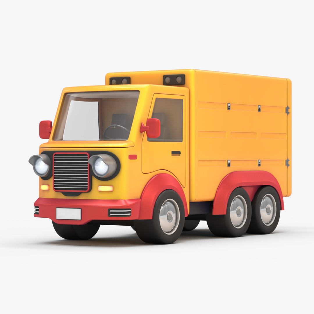 Modelled cartoon lorry model - TurboSquid 1517347