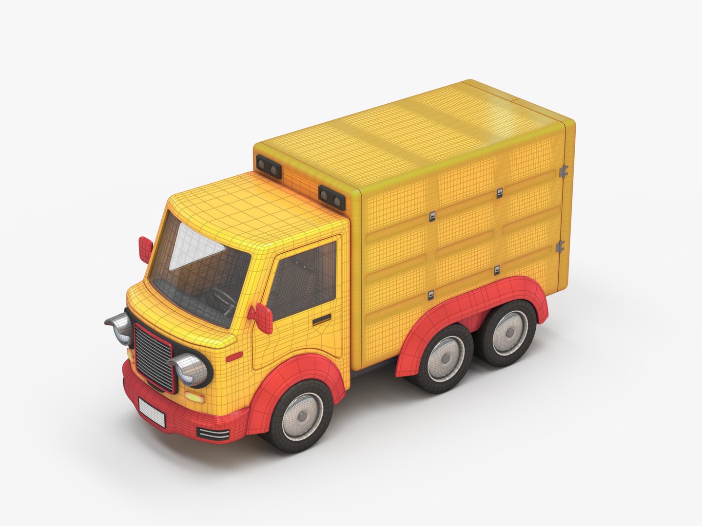 Modelled Cartoon Lorry Model - TurboSquid 1517347