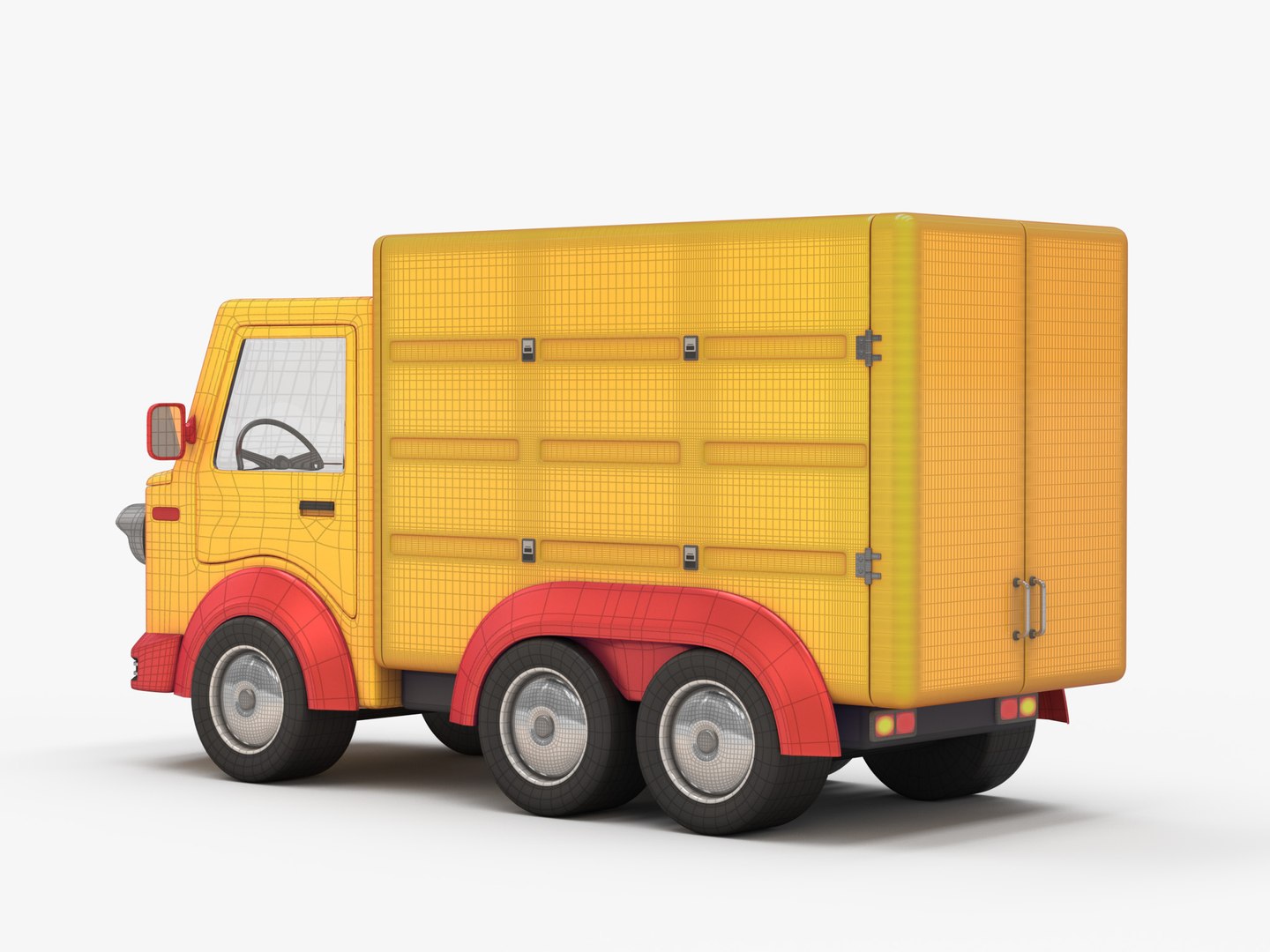 Modelled Cartoon Lorry Model - TurboSquid 1517347