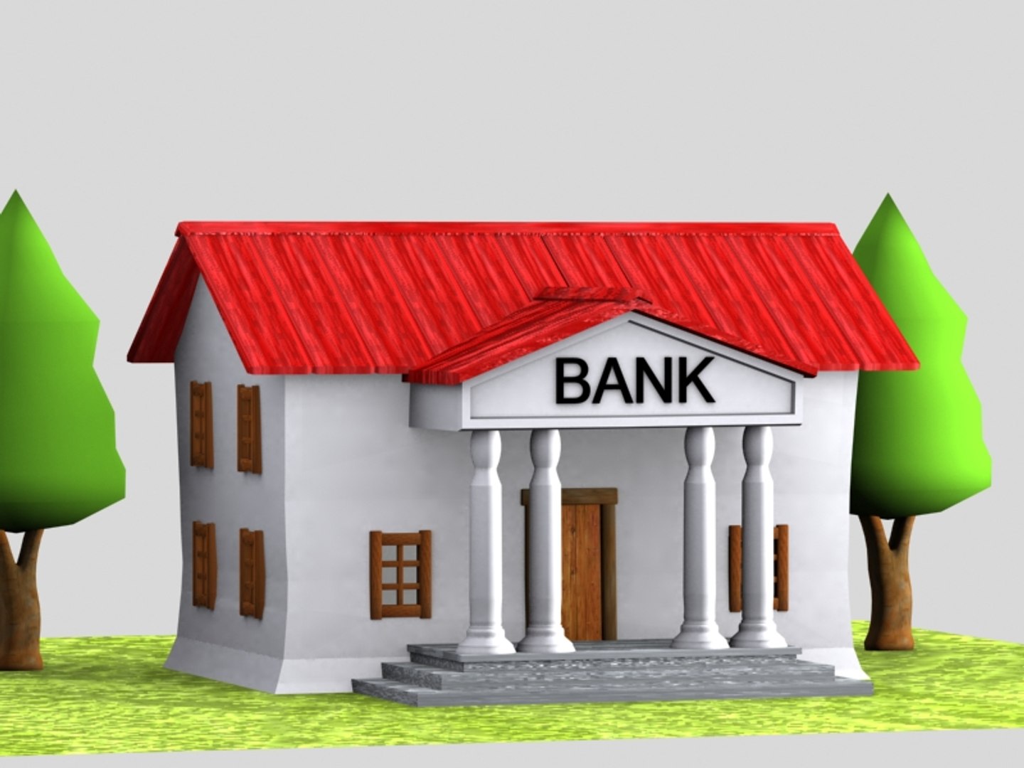 3dsmax cartoon bank toon