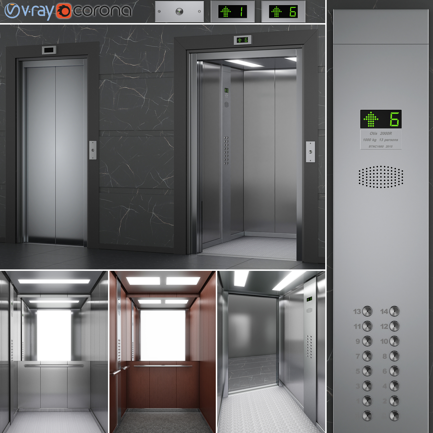 3D OTIS 2000 R Elevator model - TurboSquid 1838366