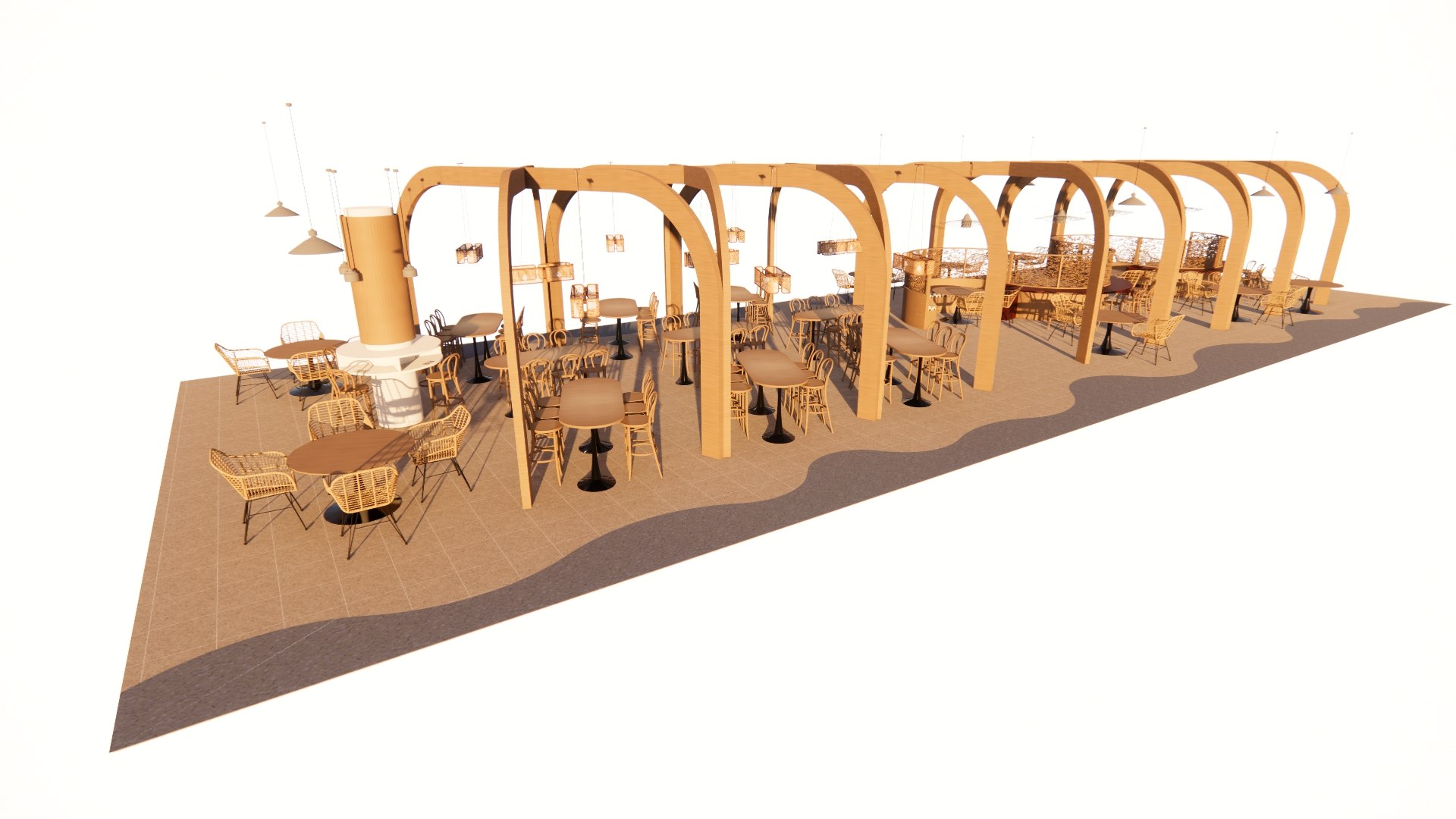 3D Model Food Court 2 - TurboSquid 2288797