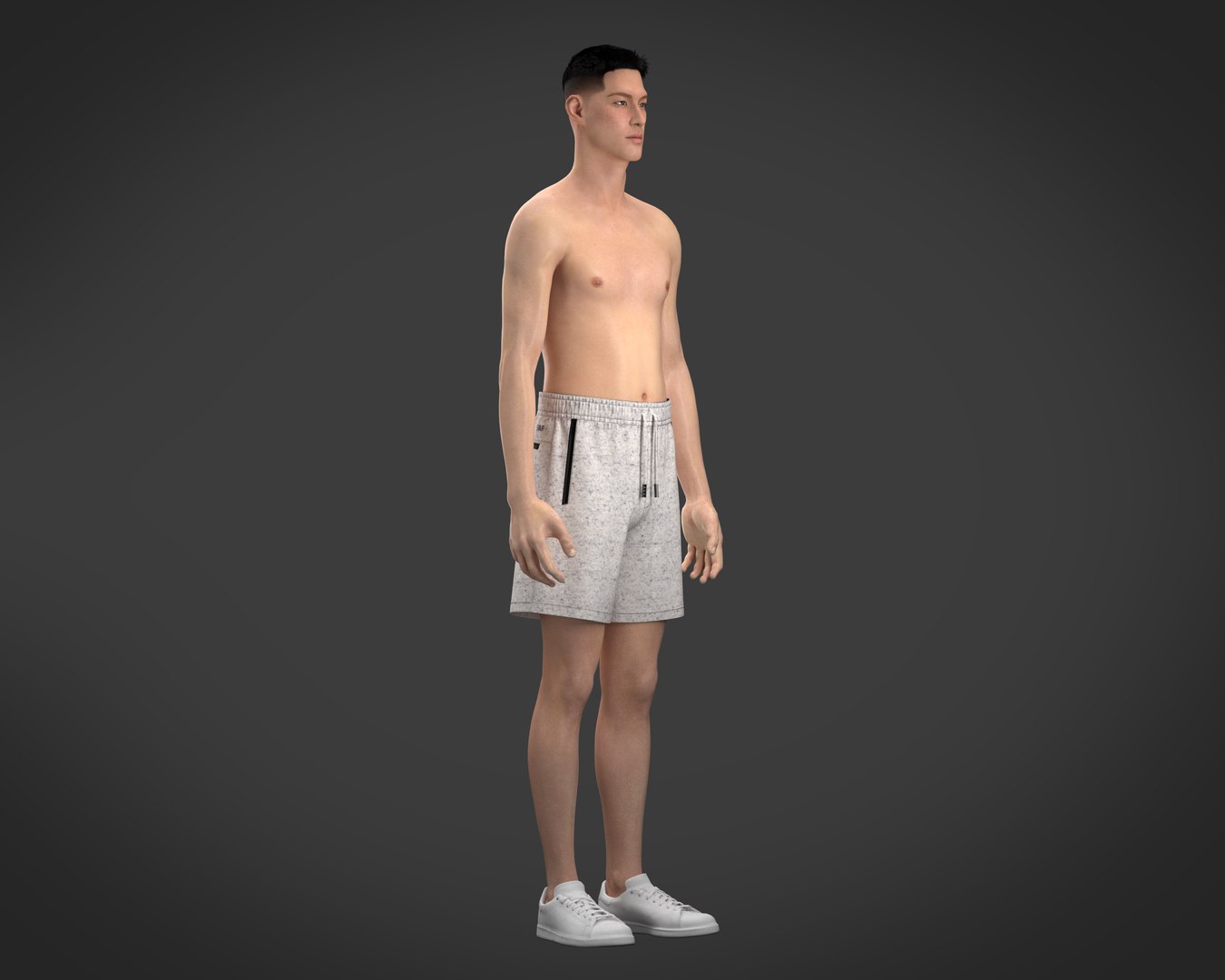 3D Model Mens Shorts With Zipper Pockets - TurboSquid 2268724