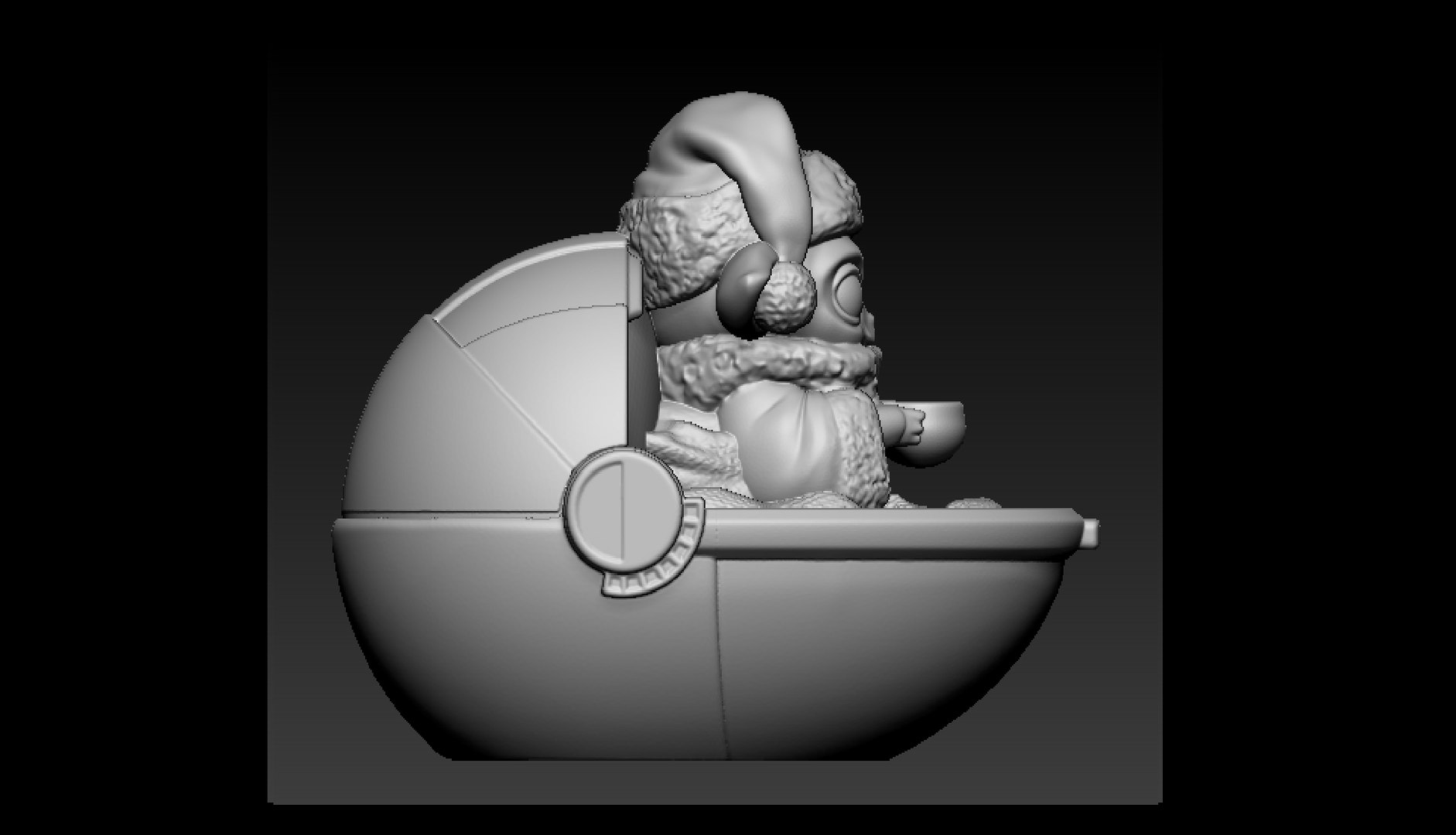 modelo 3d Christmas sphere ball ornament Wars Star Grugo baby Yod ...