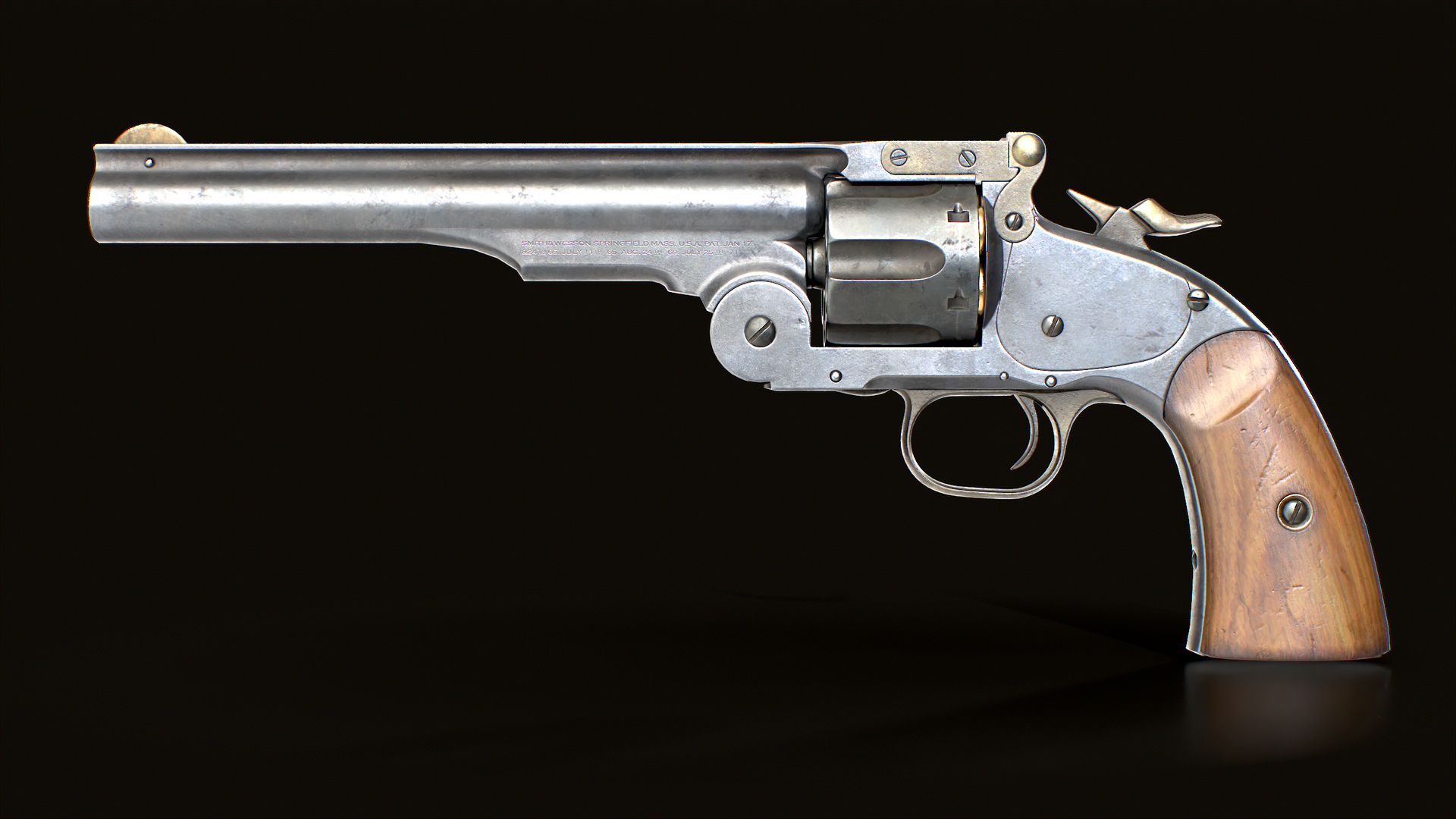 3D Model Schofield Revolver - TurboSquid 2032230