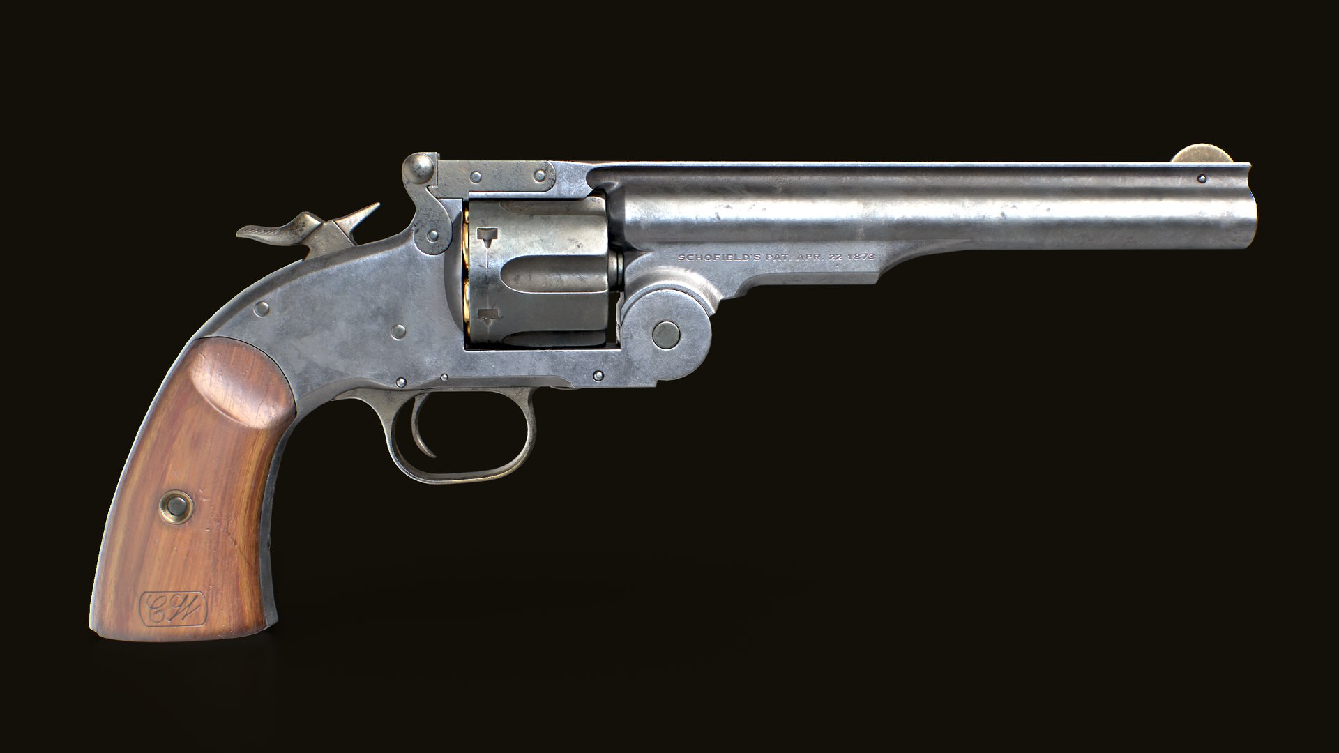 3D Model Schofield Revolver - TurboSquid 2032230