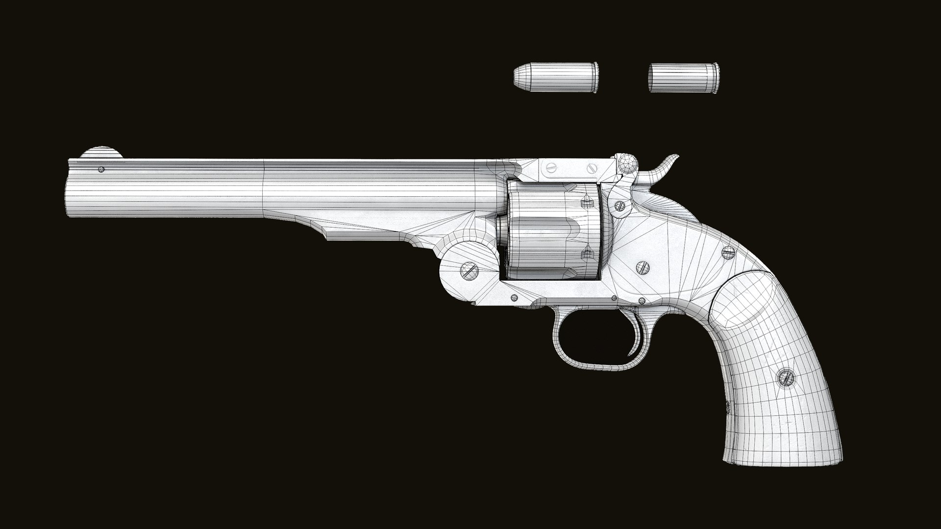 3D Model Schofield Revolver - TurboSquid 2032230