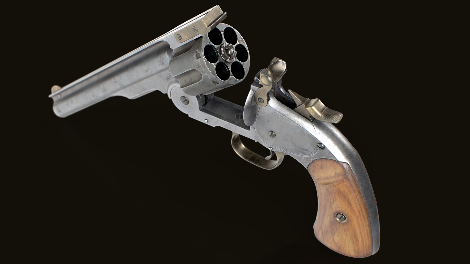 3D Model Schofield Revolver - TurboSquid 2032230