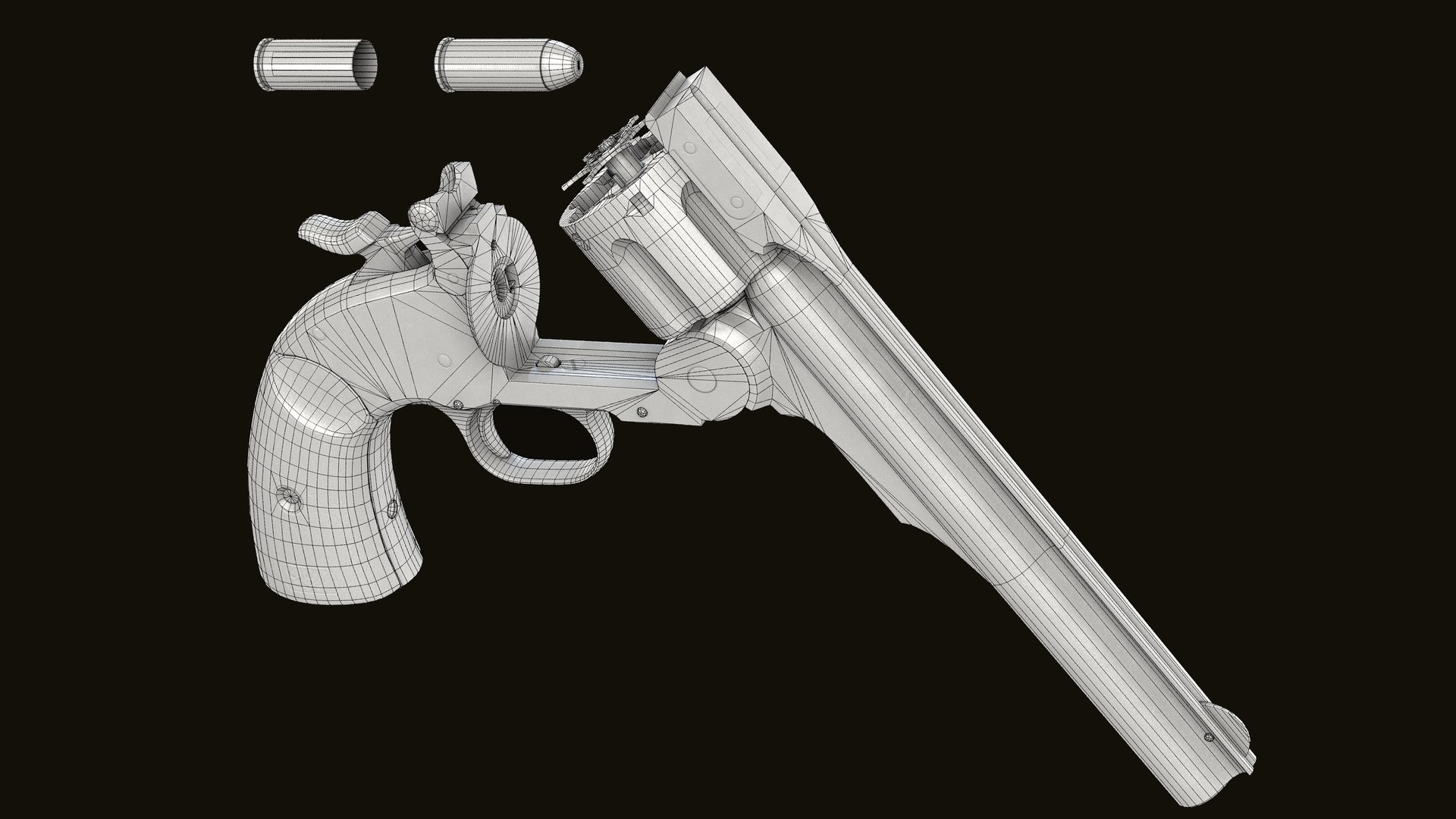 3D Model Schofield Revolver - TurboSquid 2032230