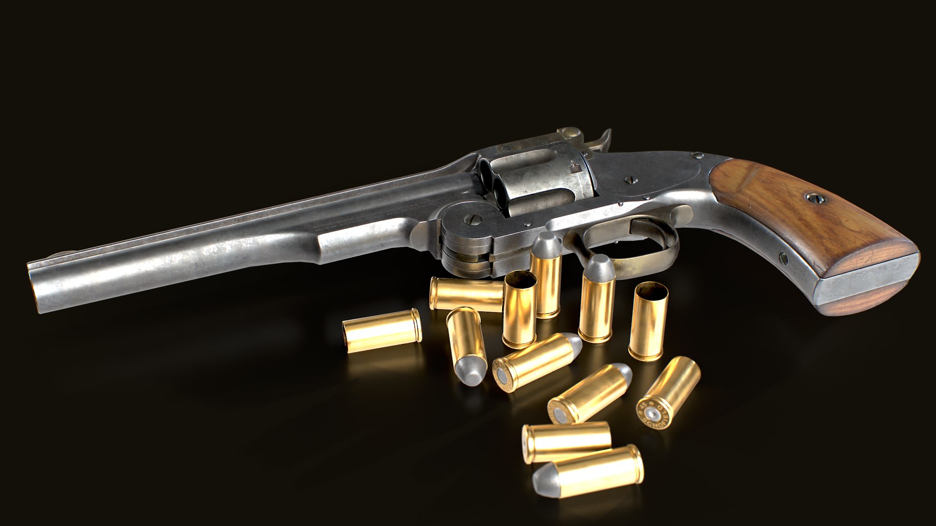 3D Model Schofield Revolver - TurboSquid 2032230