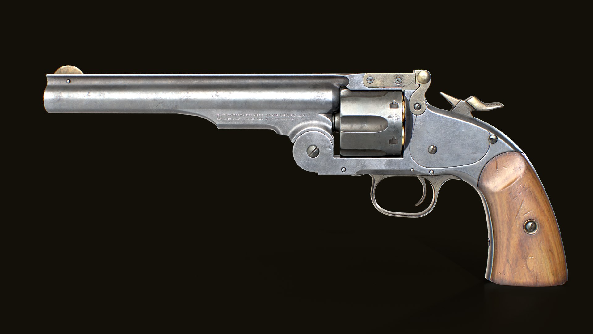 3D Model Schofield Revolver - TurboSquid 2032230
