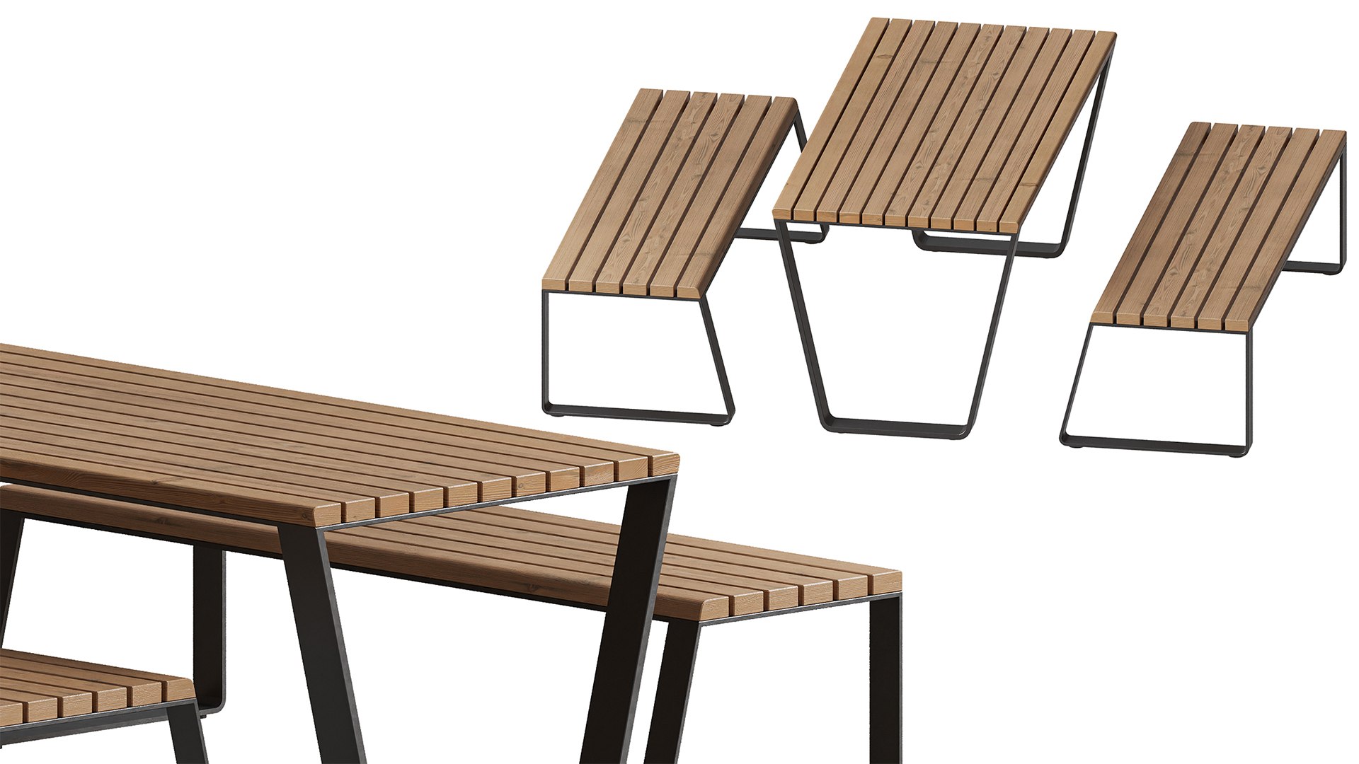 3D Garden Table Model - TurboSquid 2210836