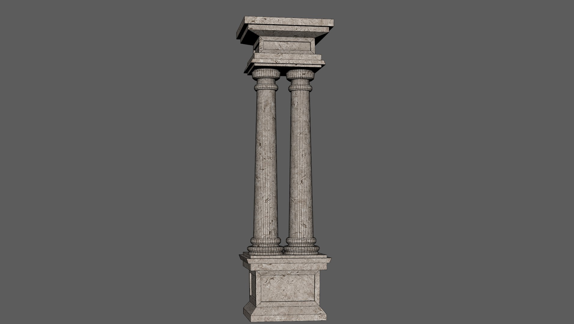 Free Classic Twin Pillar 3D Model - TurboSquid 2224828