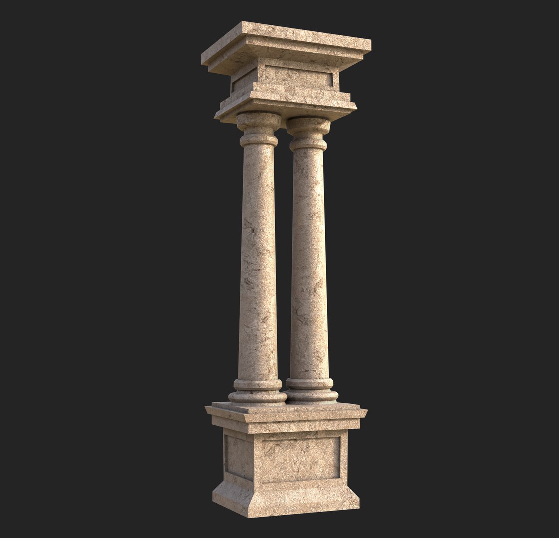 Free Classic Twin Pillar 3D Model - TurboSquid 2224828