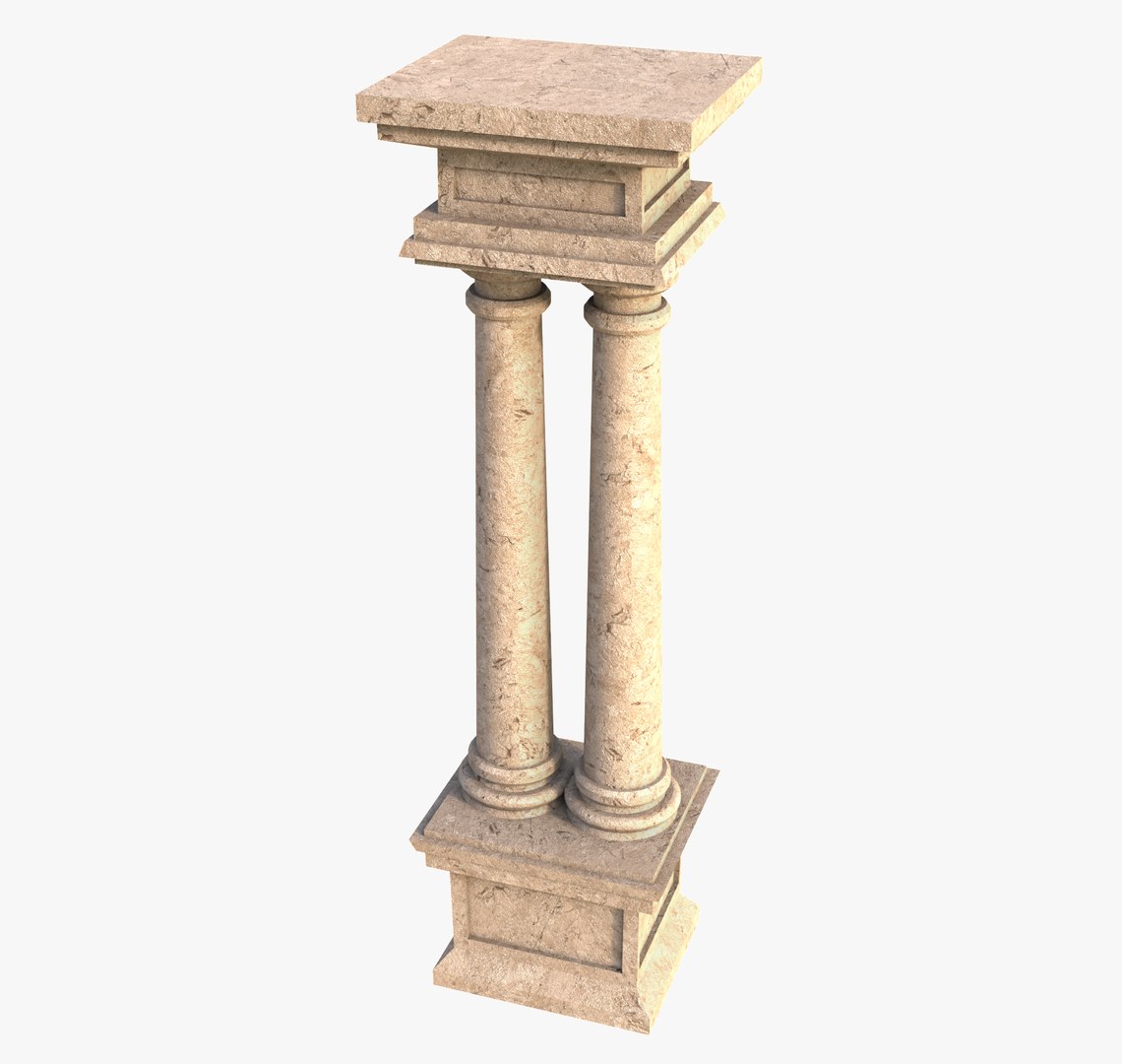 Free Classic Twin Pillar 3D Model - TurboSquid 2224828