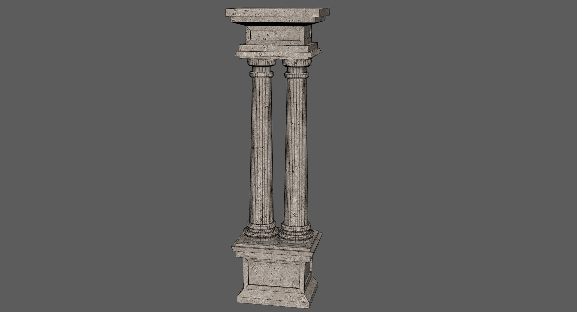 Free Classic Twin Pillar 3D Model - TurboSquid 2224828