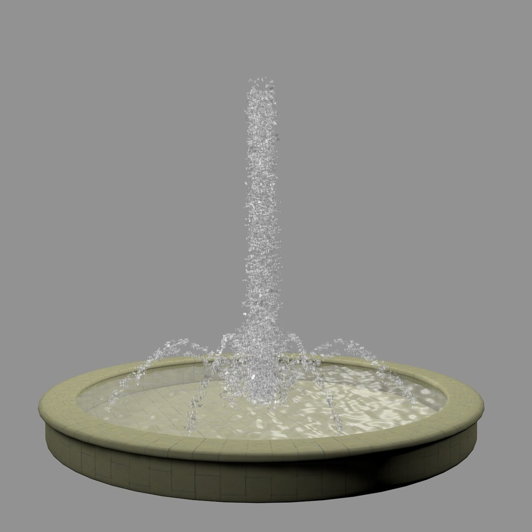 3D Model Tall Cluster Water Fountain - TurboSquid 1359708