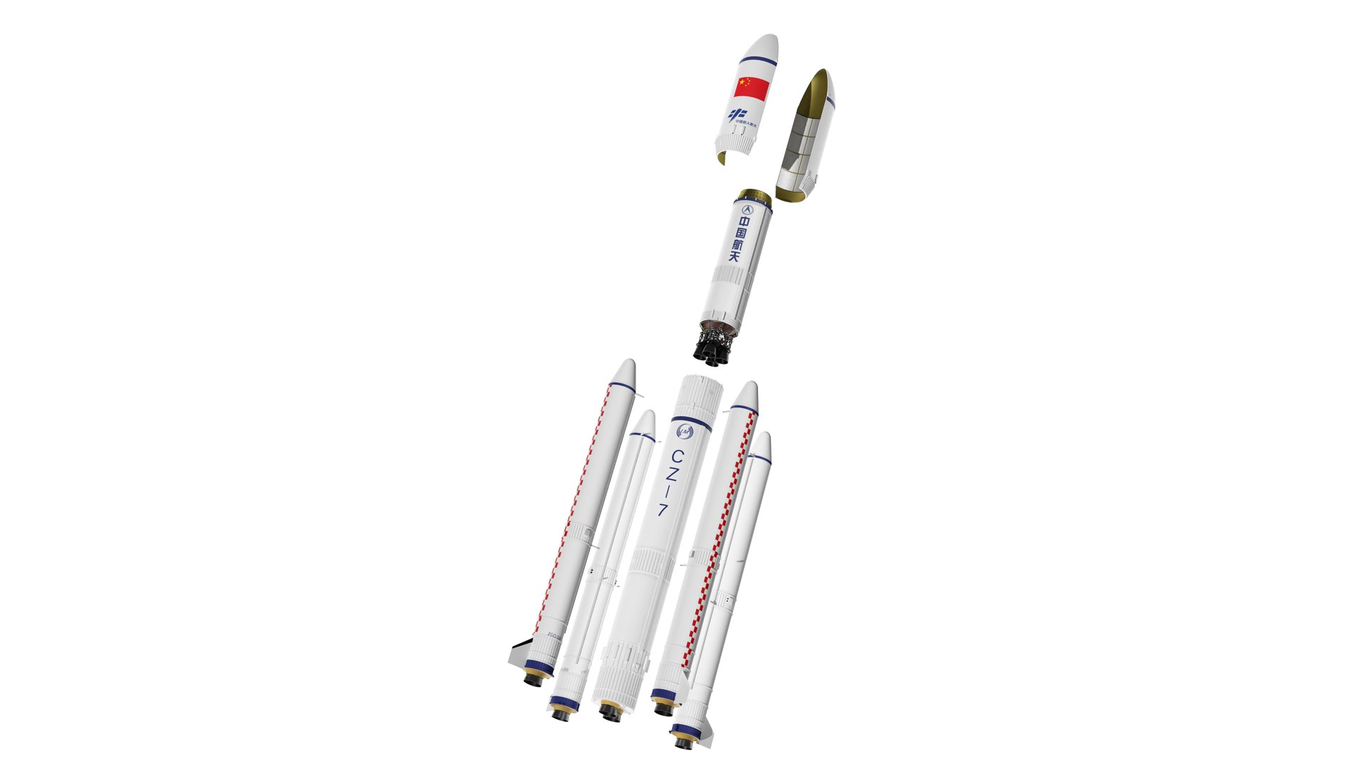 3D Long March 7 LaunchVechale---Blend-FBX - TurboSquid 2031001