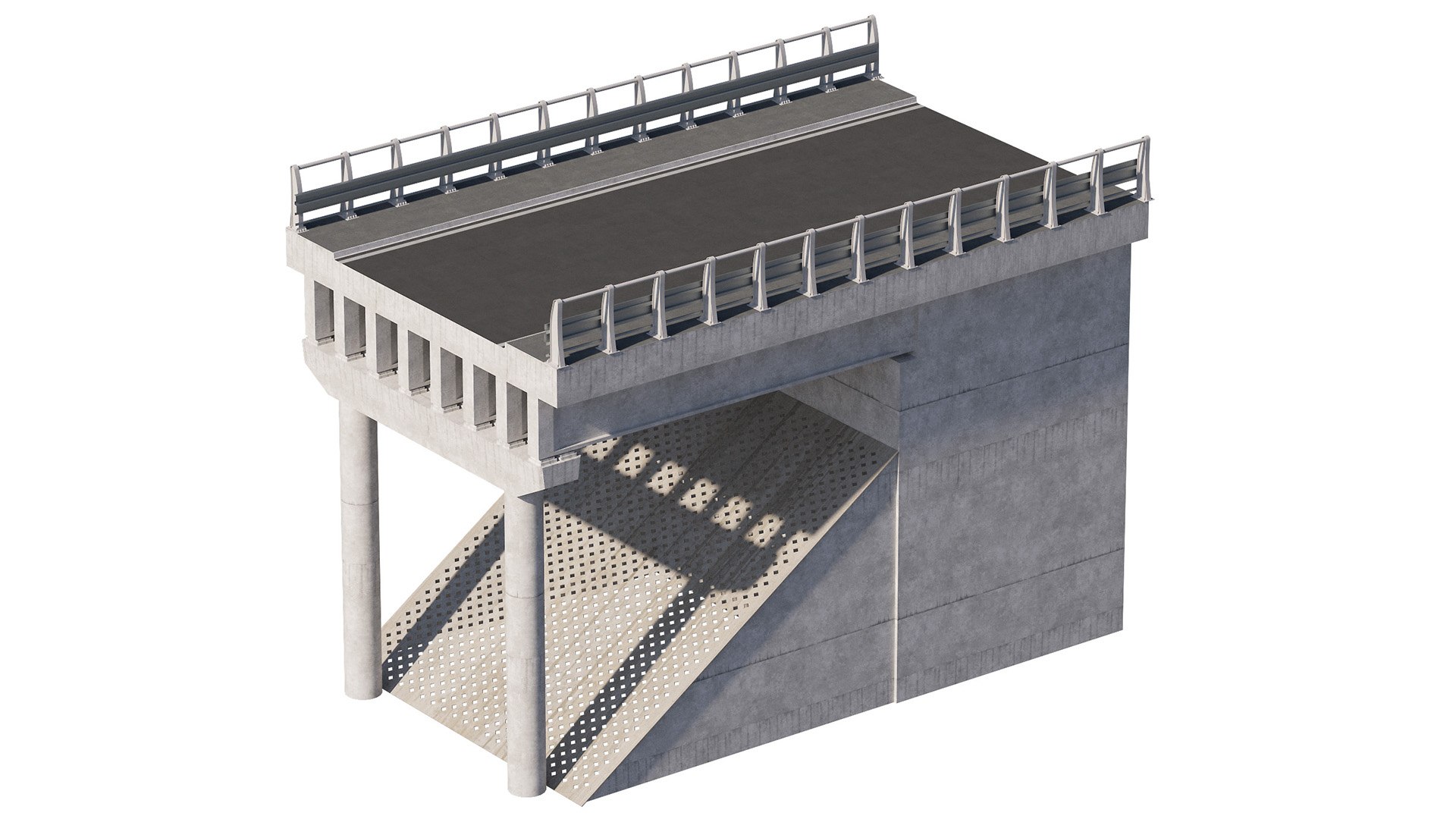 Road Bridge Section Elements For Personal Configuration 3D - TurboSquid ...