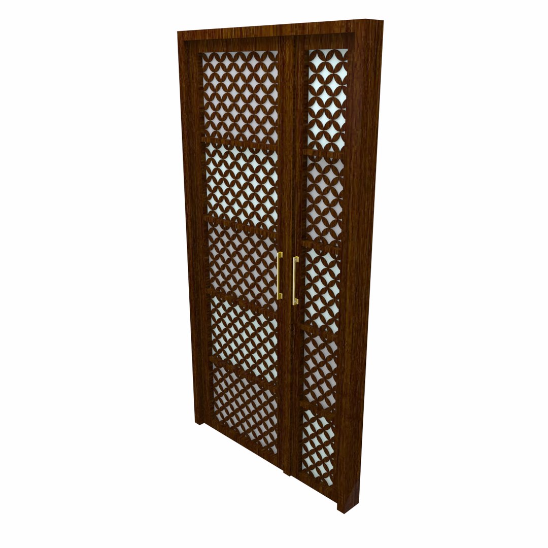 Decorative Screen Door Open 3D - TurboSquid 1612614