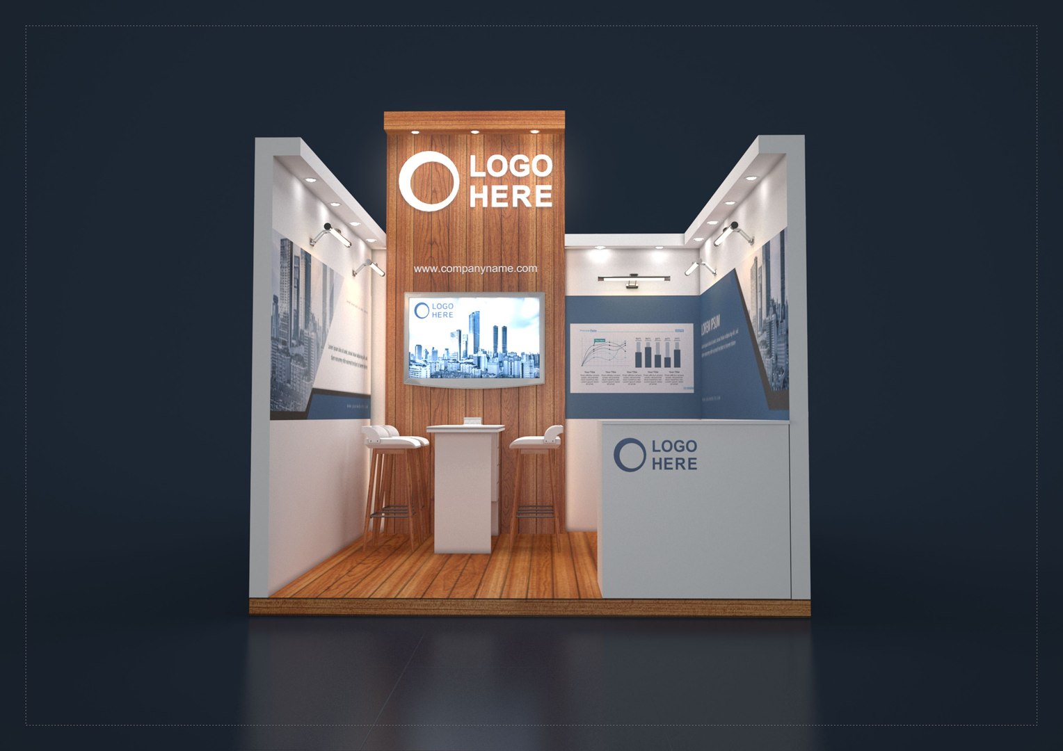 Exhibition Stand 3x3m Model - TurboSquid 1545213