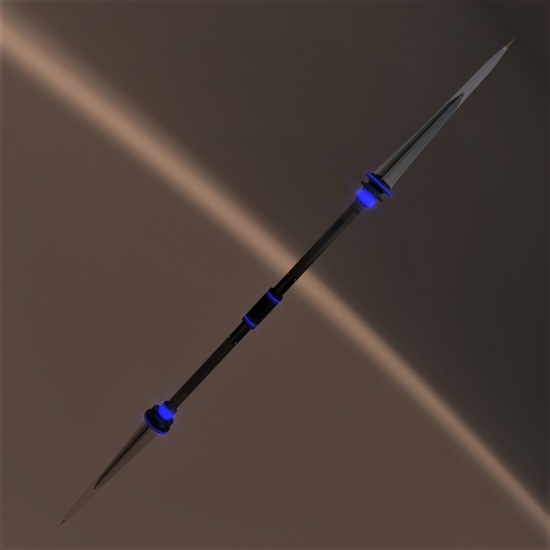 3D Sci-Fi Double Spear model - TurboSquid 1814845