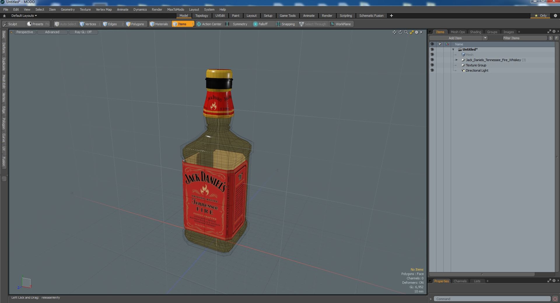 Jack Daniels Tennessee Fire Whiskey Model - TurboSquid 2146546