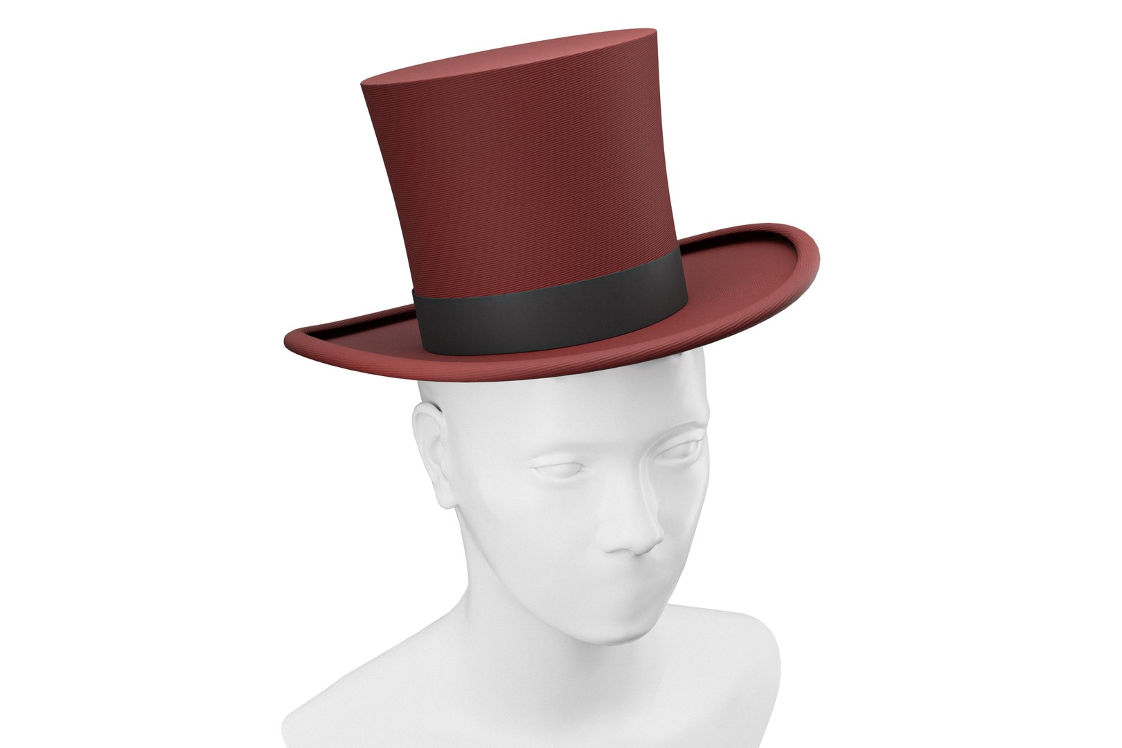 3D Top Hat Red 04 Model - TurboSquid 2305829