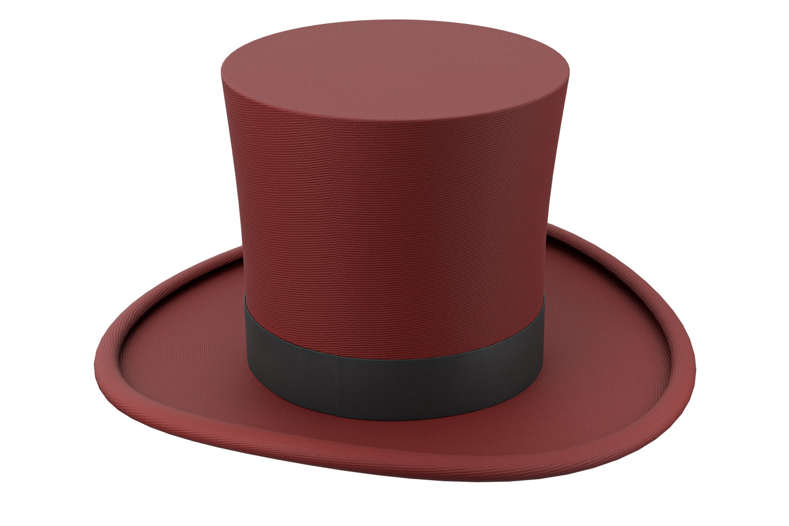 3D Top Hat Red 04 Model - TurboSquid 2305829