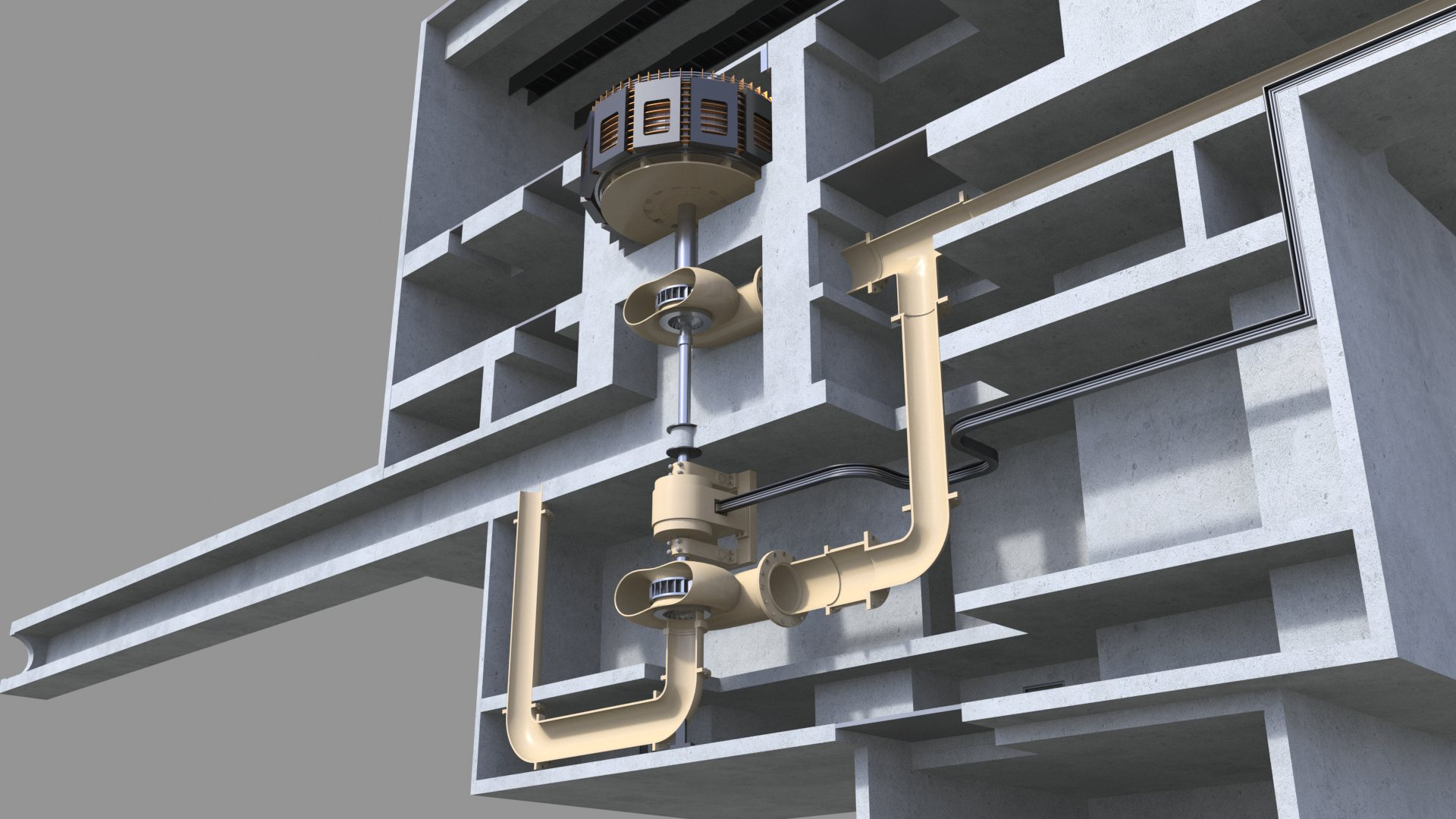 Pumped Storage hydroelectric Power Plant 3D model - TurboSquid 1746179