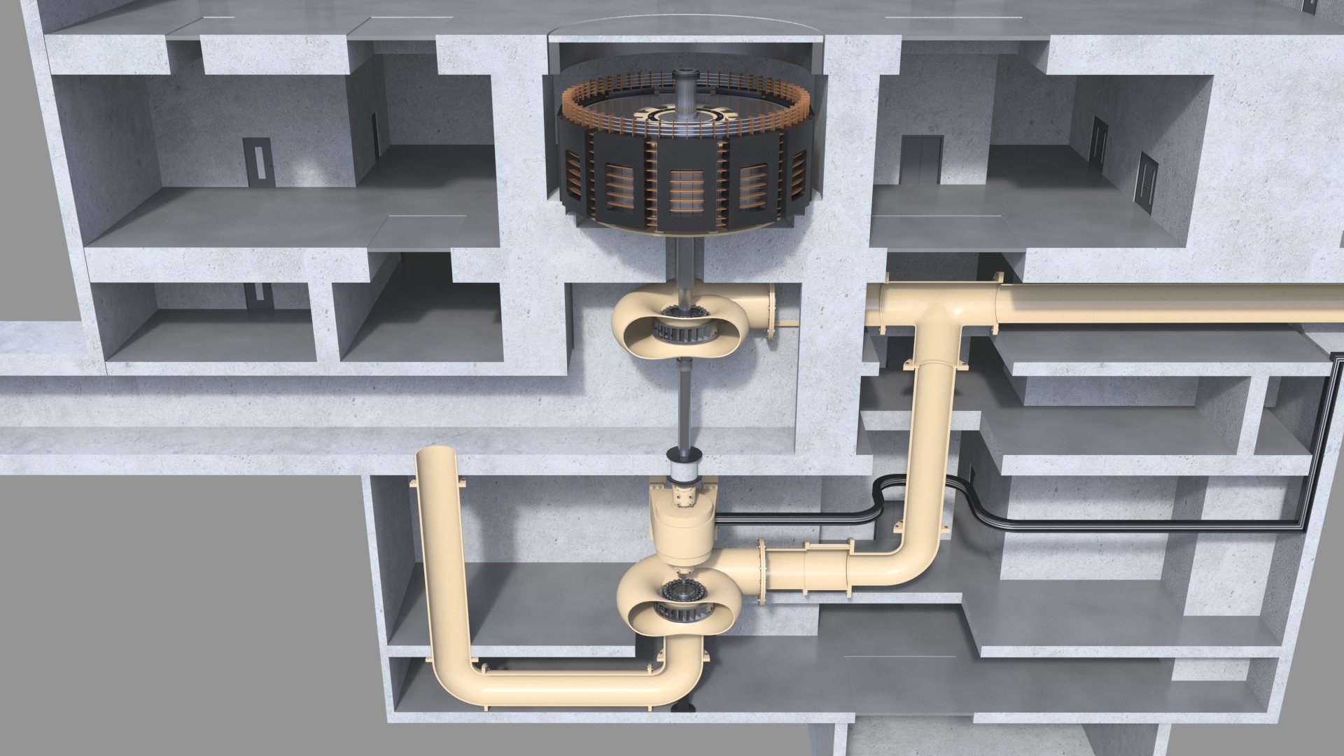 Pumped Storage Hydroelectric Power Plant 3D Model - TurboSquid 1746179