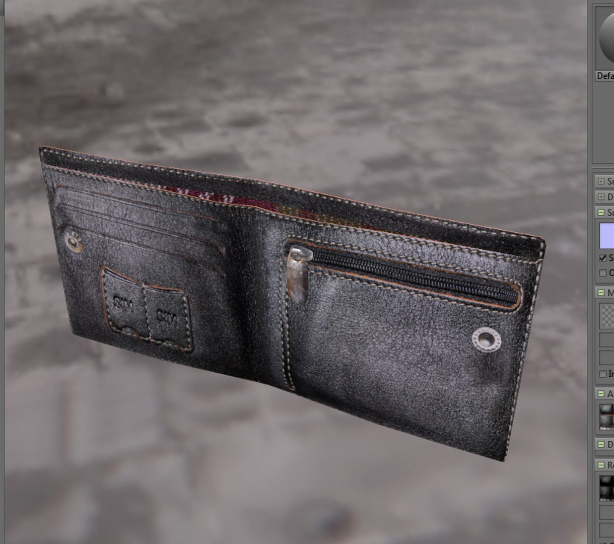 3d Purse Leather Model