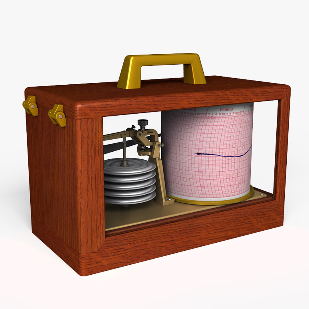 barograph recording aneroid 3d model