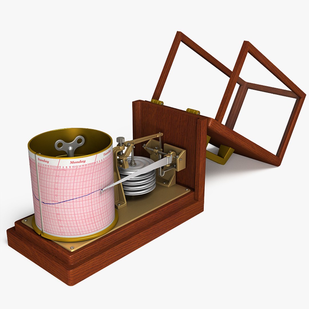 barograph recording aneroid 3d model