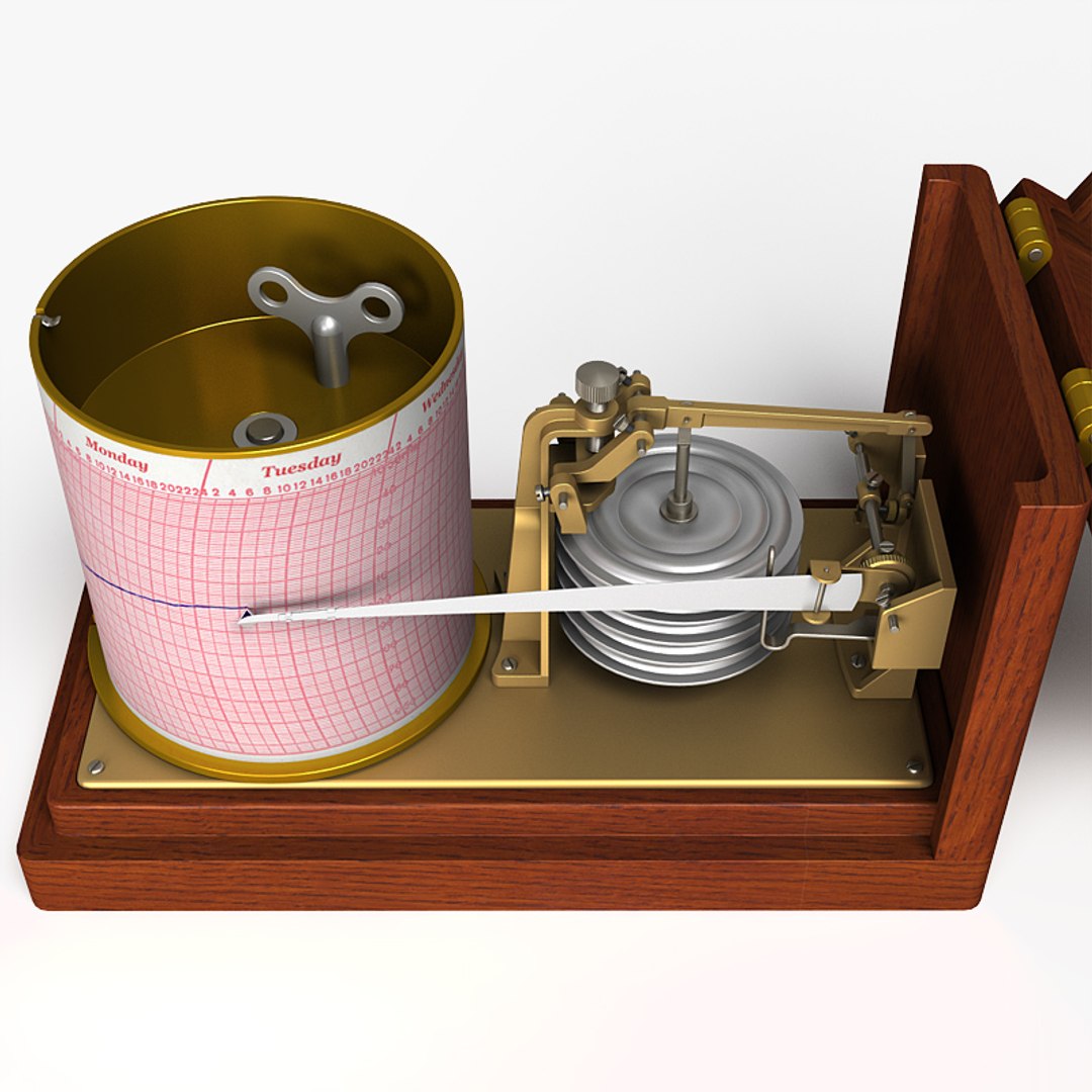 barograph recording aneroid 3d model