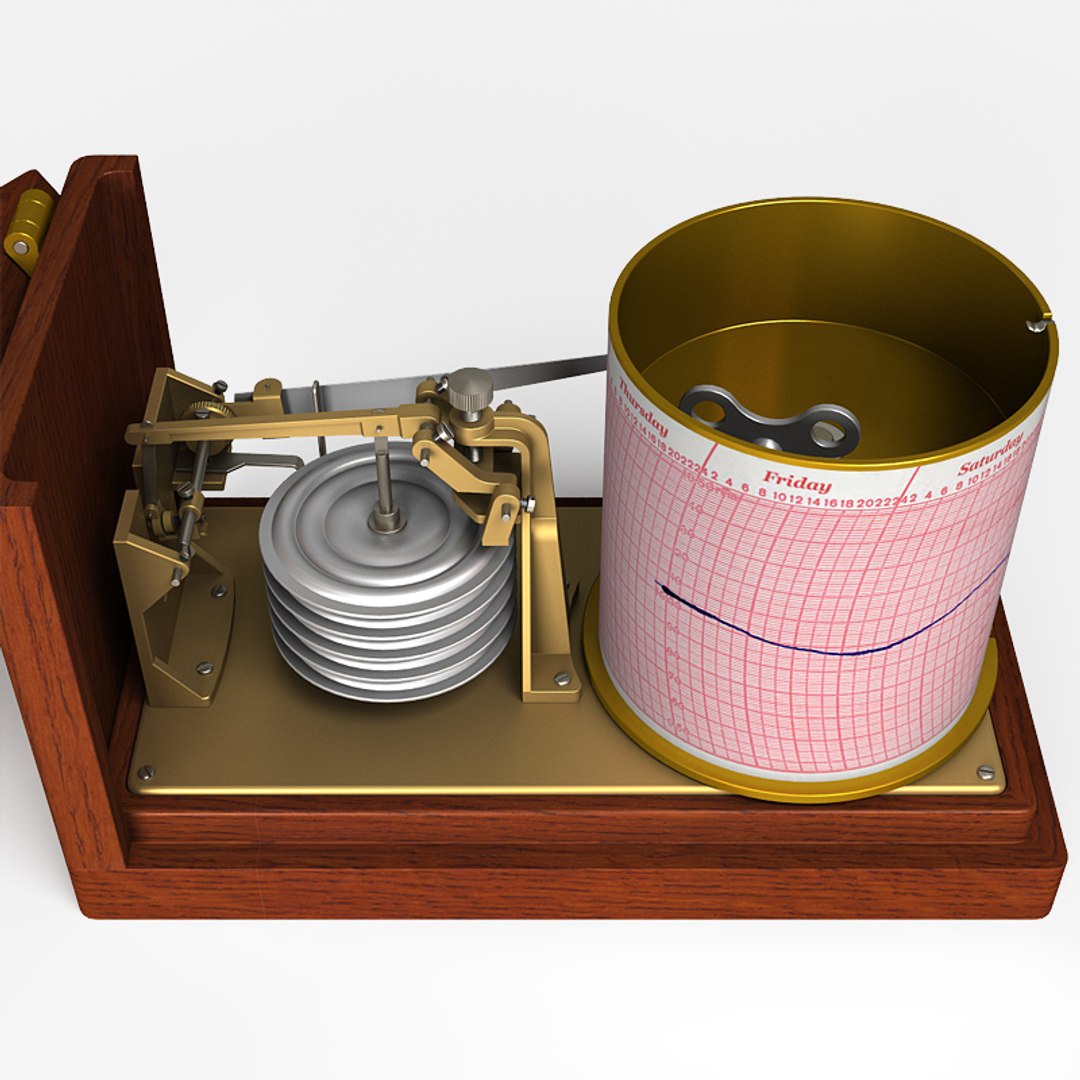 barograph recording aneroid 3d model