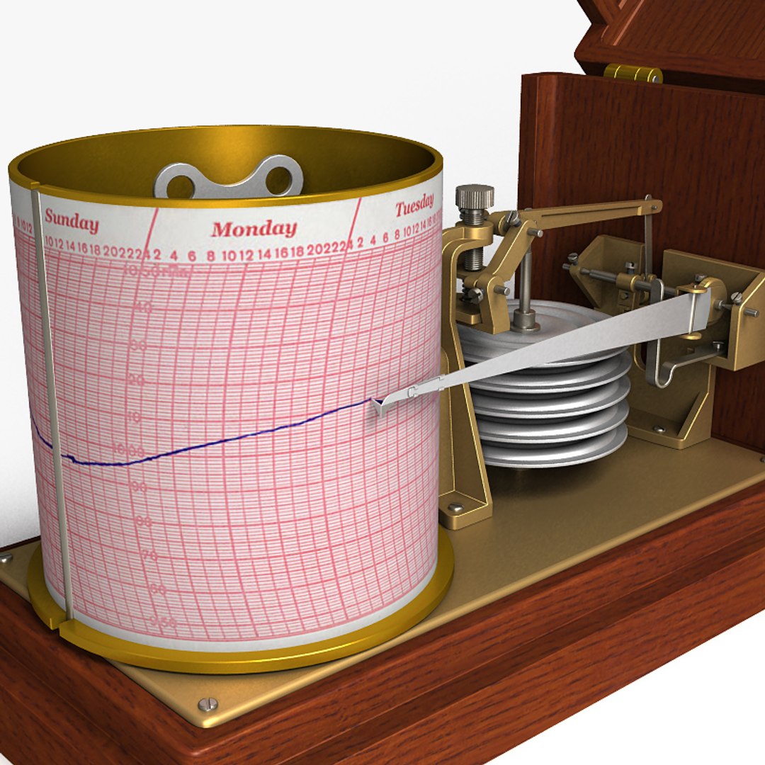 barograph recording aneroid 3d model