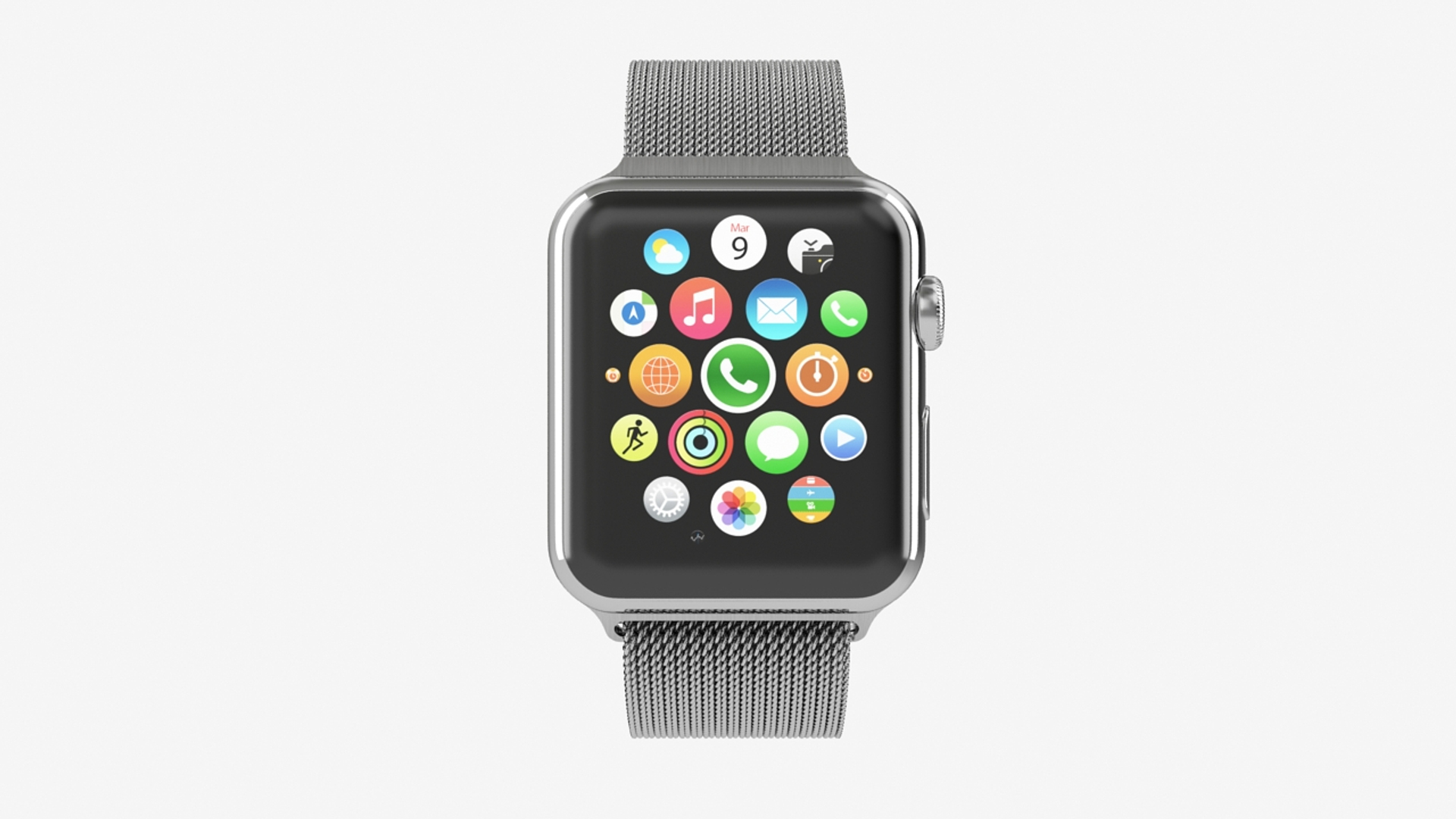 3d model apple watch stainless steel
