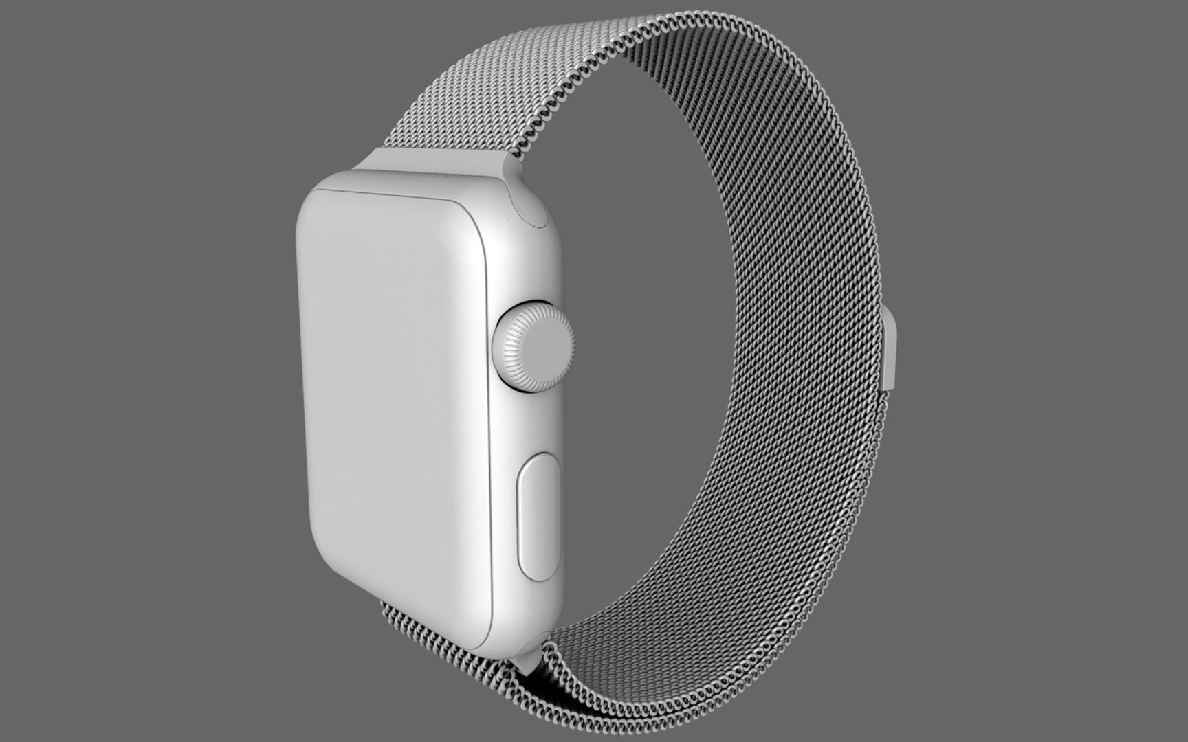 3d model apple watch stainless steel