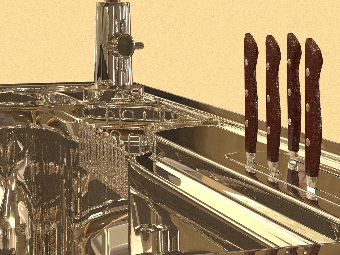 Kitchen Zinc 3D - TurboSquid 2023678