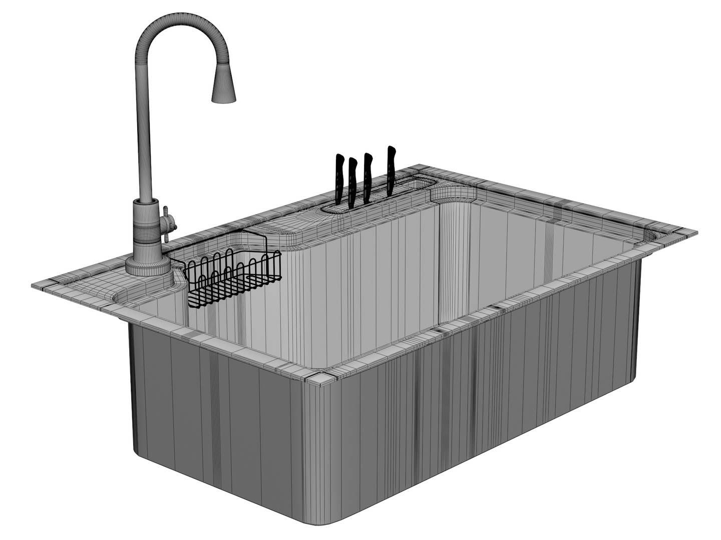 Kitchen Zinc 3D - TurboSquid 2023678