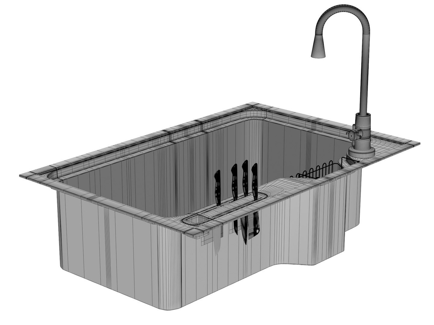 Kitchen Zinc 3D - TurboSquid 2023678