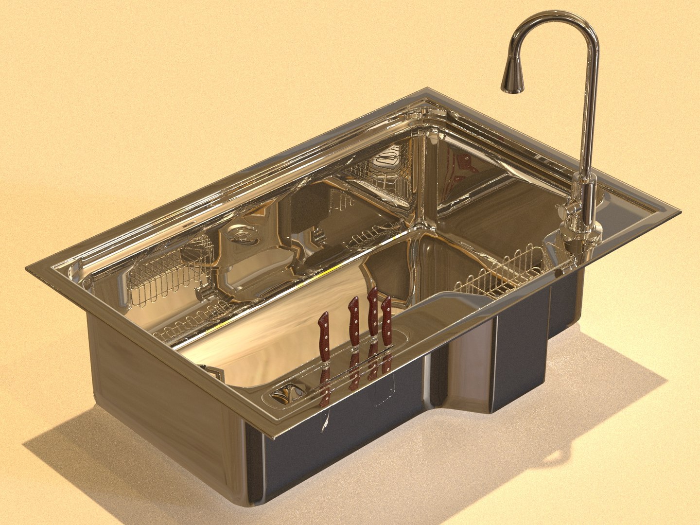 Kitchen Zinc 3D - TurboSquid 2023678