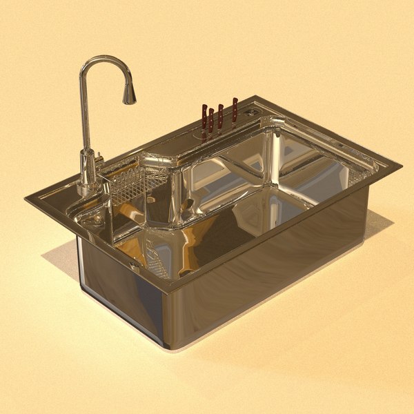 Kitchen zinc 3D - TurboSquid 2023678
